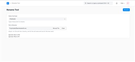 Issues With Bulk Rename Tool Issue Frappe Frappe GitHub