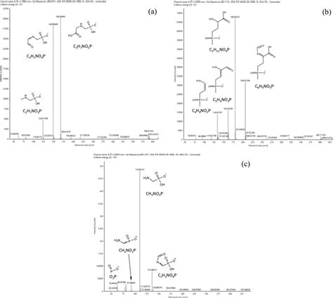 A B And C LC ESI QTOF MS MS Spectra And Proposed Fragment Structures Download Scientific