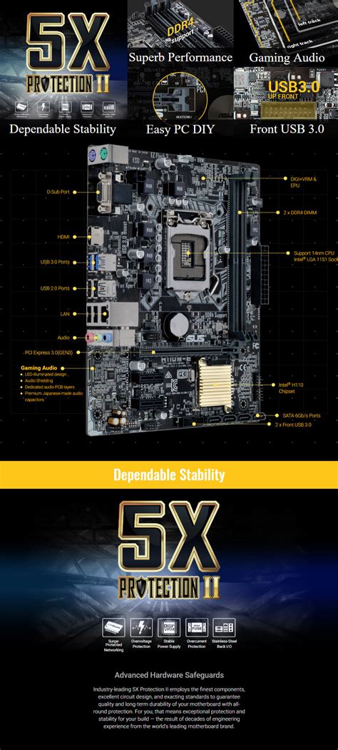Buy Asus H110m E Motherboard [h110m E] Pc Case Gear Australia