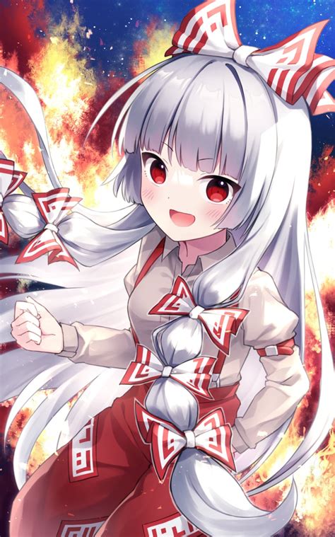 Fujiwara No Mokou Touhou Drawn By Suzuno Naru Danbooru