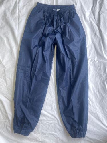 Mens Vos Sports Nylon Lined Sweatpants Jogger Track Pants Navy Sz Xl