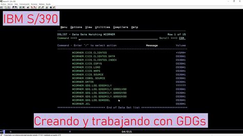 Ibm Os 390 Creando Y Trabajando Con Gdgs Youtube