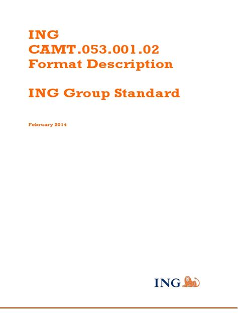 Ing Camt 053 Format Ing Group Debits And Credits Cheque