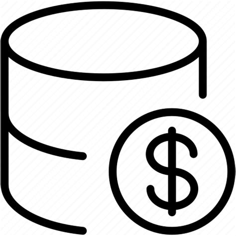 Database Dollar Data Dbms Ordbms Rdbms Storage Icon Download On