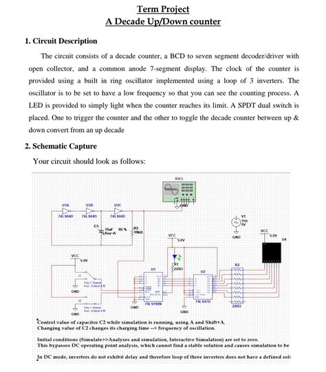 Term Project A Decade Up Down Counter Circuit Chegg Com
