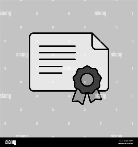 Certified Outline Grayscale Icon Workspace Sign Graph Symbol For Your Web Site Design Logo