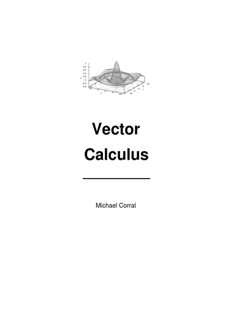 Vector Calculus Descargar Gratis Pdf Cartesian Coordinate System Euclidean Vector