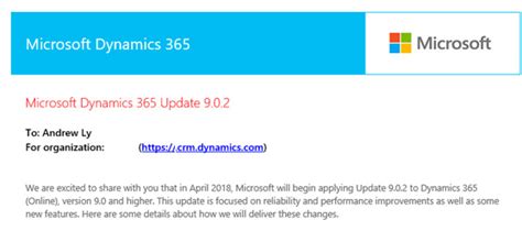 Dynamics 365 Version 9 0 2 Is Go