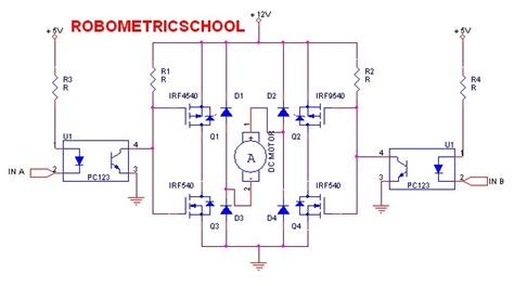 Electronic Circuit Dc Motor Driver Using H Bridge Mosfet Irf9540 And Irf540 Under Repository