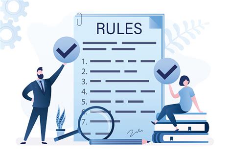 직원들은 규칙 및 규정 문서에 서명했습니다 직원이 따라야 할 정책 및 지침 법적 용어 기업 규정 준수 또는 법률 표준 절차