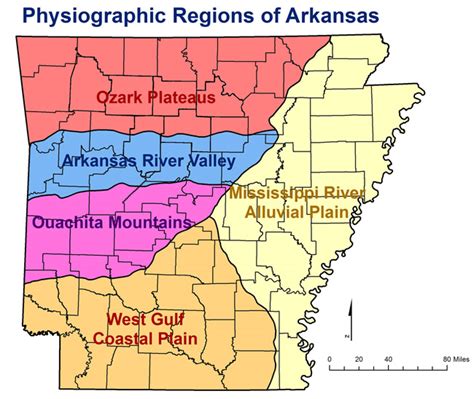 Physiographic Regions Encyclopedia Of Arkansas