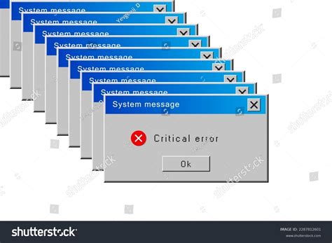 Critical Error Message Retro Operating System Stock Vector Royalty Free 2287812601 Shutterstock