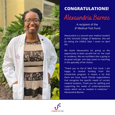 Recipients Jf Med Test Fund