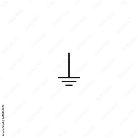 Ground Symbol Ground Icon In Electronic Circuits Stock Vector Adobe