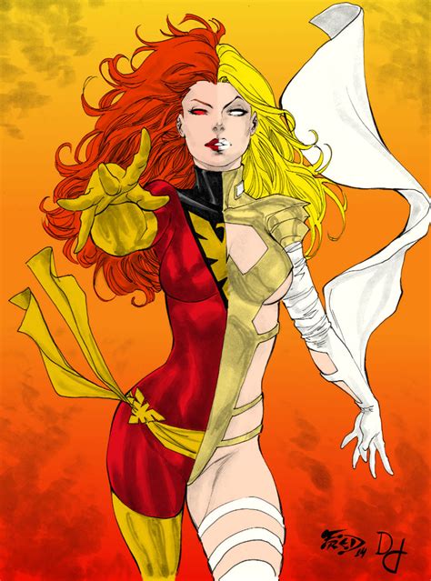 Dark Phoenix And Emma Frost By Portfan On Deviantart