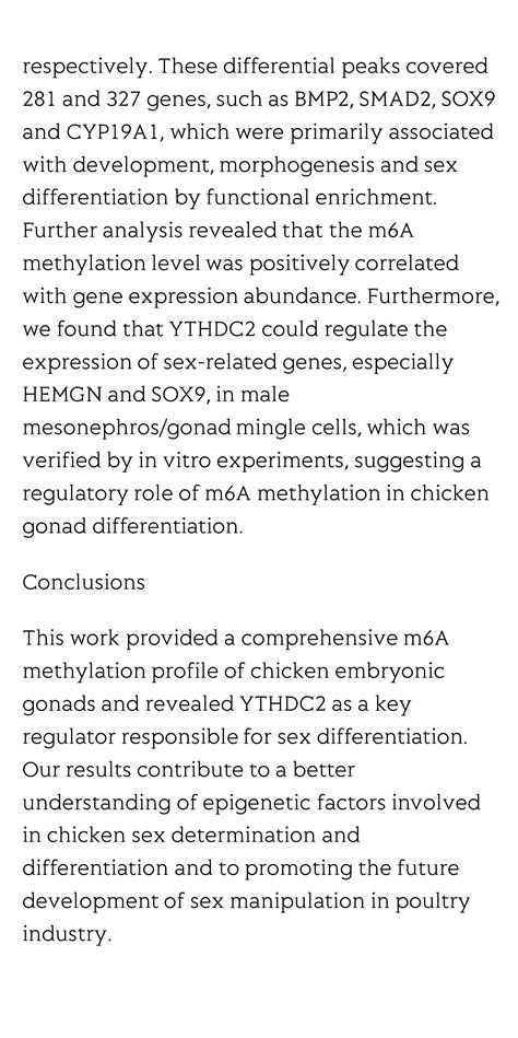 hot paper the m6a methylation regulates gonadal sex differentiation