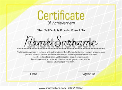 Simple Certificate Border Background Template Stock Illustration 2325123765 Shutterstock