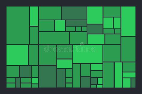 Heat Map Chart Green Treemap Graph Template Stock Vector Illustration Of Warm Colored