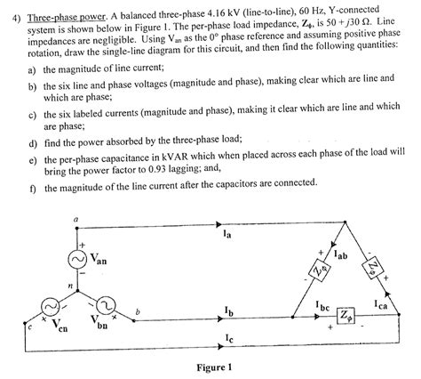 Solved 4 Three Phase Power A Balanced Three Phase 416kv