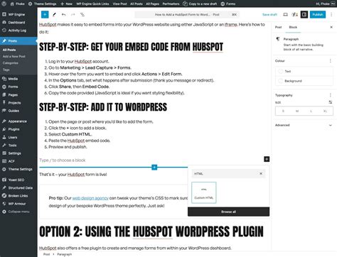 How To Add A Hubspot Form To Wordpress A Step By Step Guide Fhoke