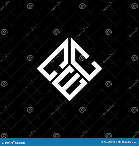 Cec Letter Logo Design On Black Background Cec Creative Initials