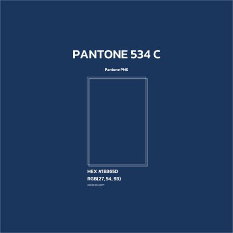 Pantone 534 C Complementary Or Opposite Color Name And Code 1b365d