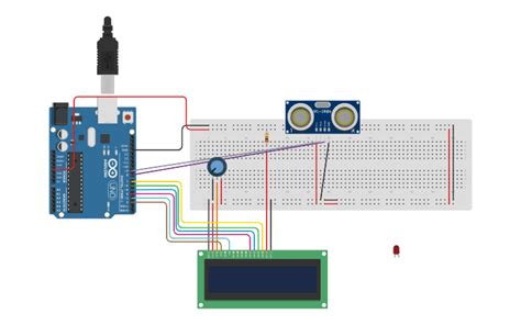 Circuit Design Distance Measurer Tinkercad