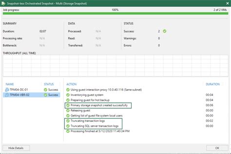 Veeam Backup Replication VMware Snapshot Less Recovery Points
