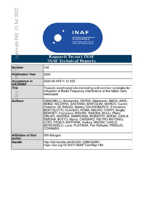 Pdf Towards Coordinated Site Monitoring And Common Strategies For Mitigation Of Radio