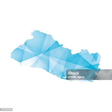 푸른 색의 기하학적 모양이있는 엘살바도르지도의 벡터 일러스트 레이 션 엘살바도르에 대한 스톡 벡터 아트 및 기타 이미지 엘살바도르 예술 0명 Istock