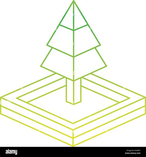 Isometric Pine Tree Design Stock Vector Image And Art Alamy
