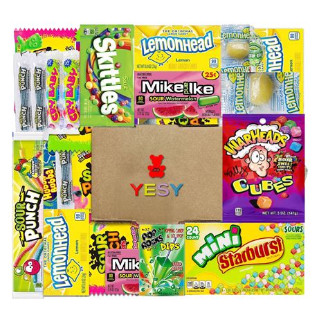 Sour Candy Variety Box 30 Count Bulk Pack Of Super Sour Favorites