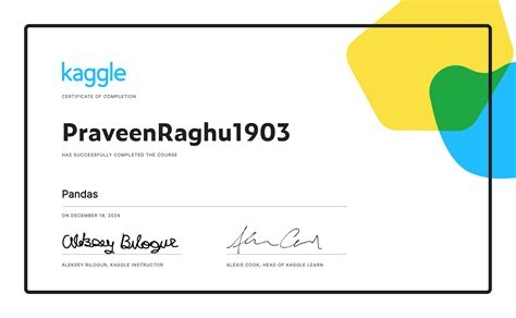 Praveenraghu1903 Completed The Pandas Course On Kaggle