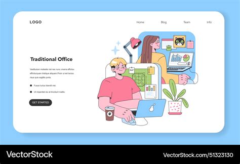 Workspace Scenario Flat Royalty Free Vector Image