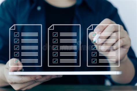 Business People Select One Correct Data Concept Of Data Review And