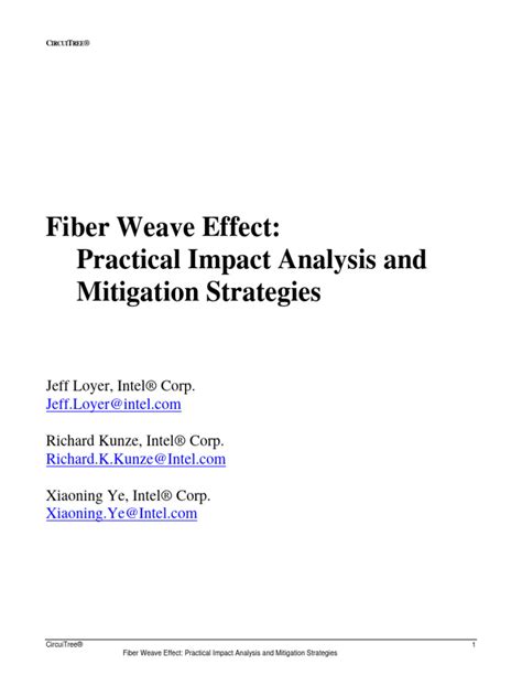 Fiber Weave Effect Practical Impact Analysis And Mitigation