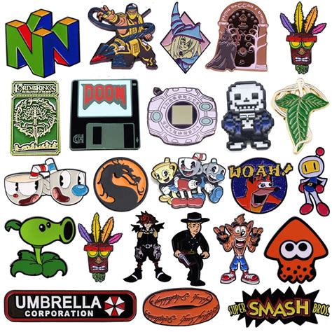 만화 게임 브로치 금속 에나멜 배지 핀 배낭 모자 옷깃 배지 남성 여성 패션 쥬얼리 액세서리 선물 Aliexpress
