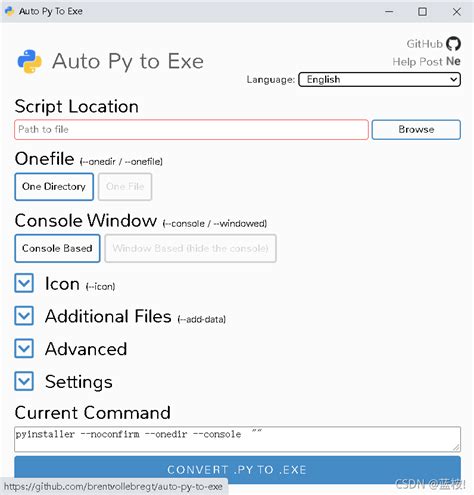 Python打包工具：auto Py To Exeauto Py To Exe Initializing Csdn博客