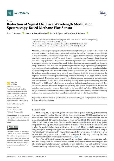 Pdf Reduction Of Signal Drift In A Wavelength Modulation Spectroscopy