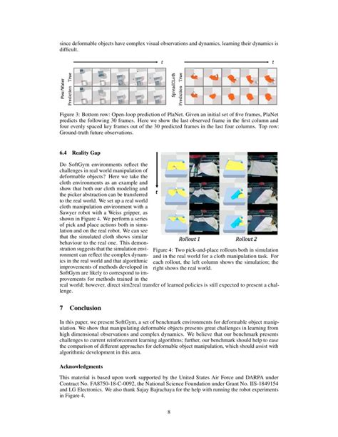 Softgym Benchmarking Deep Reinforcement Learning For Deformable Object