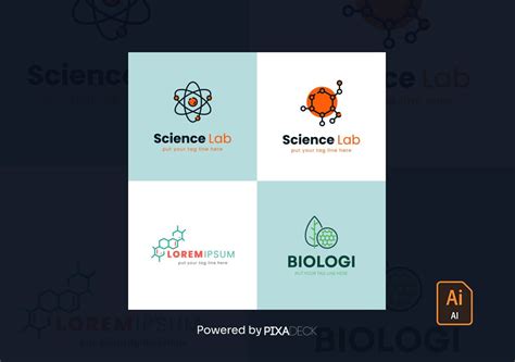 Set Of Science Lab Logo Design Elements Vector Logo Free Download