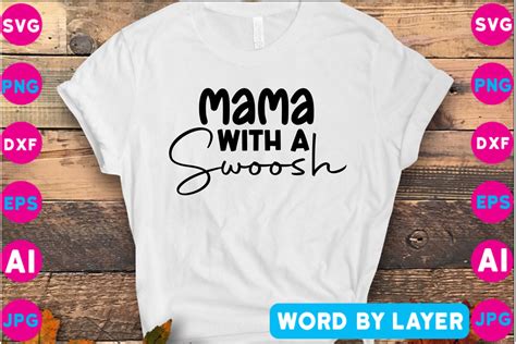 Mama With A Swoosh Svg Design Graphic By Rhdesign · Creative Fabrica