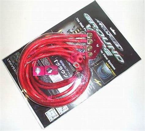Ground Wire Cables Red Universal Mcg Autostyling