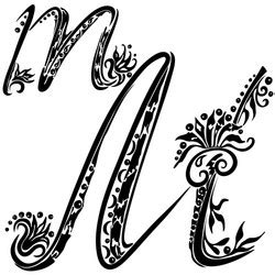 Letter Cursive M Vector Images