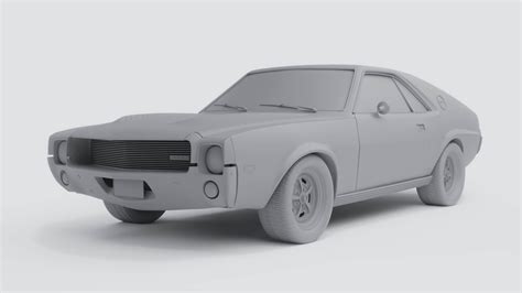 1968 Amc Amx 3d Model By Spaz