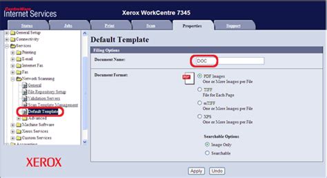 Set Or Modify The Network Scanning Scan To File Document File Name