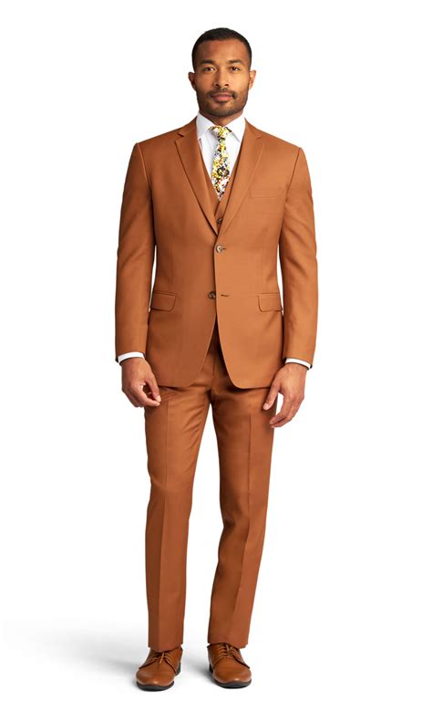 Dark Caramel Stretch Suit Separates