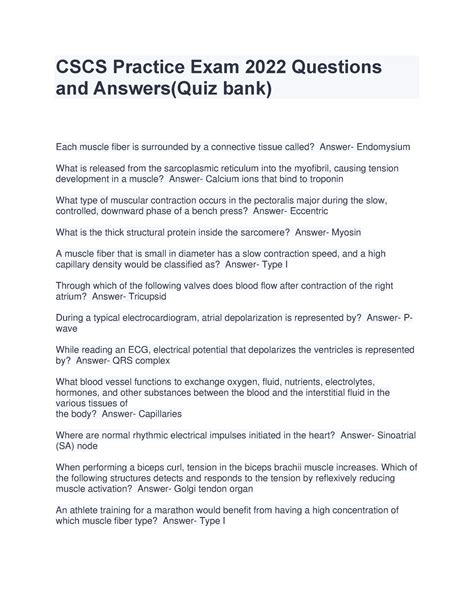 CSCS Practice Exam 2022 Questions And Answers Which Of The Following Structures Detects And