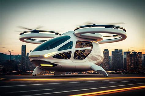 Future Of Urban Autonomous Mobility Av City Bus Public Transportation Generative Ai Stock