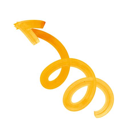 Curly Arrow In Watercolor Paint 10849784 Png
